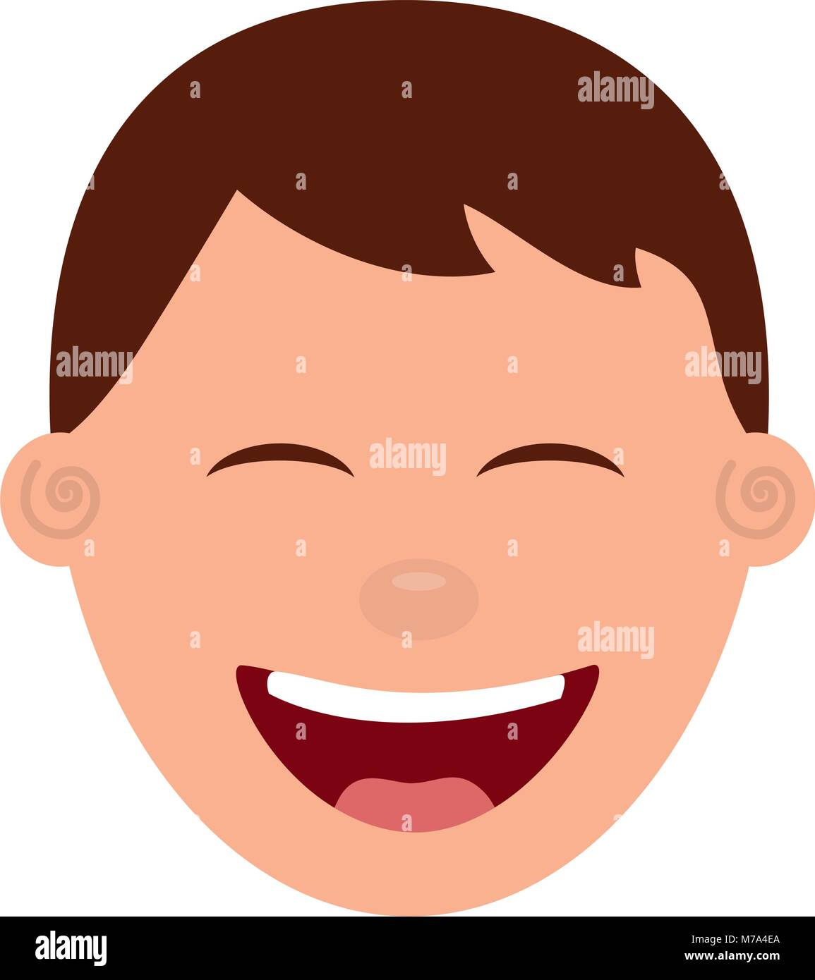face young man smiling happy character Stock Vector Image & Art - Alamy