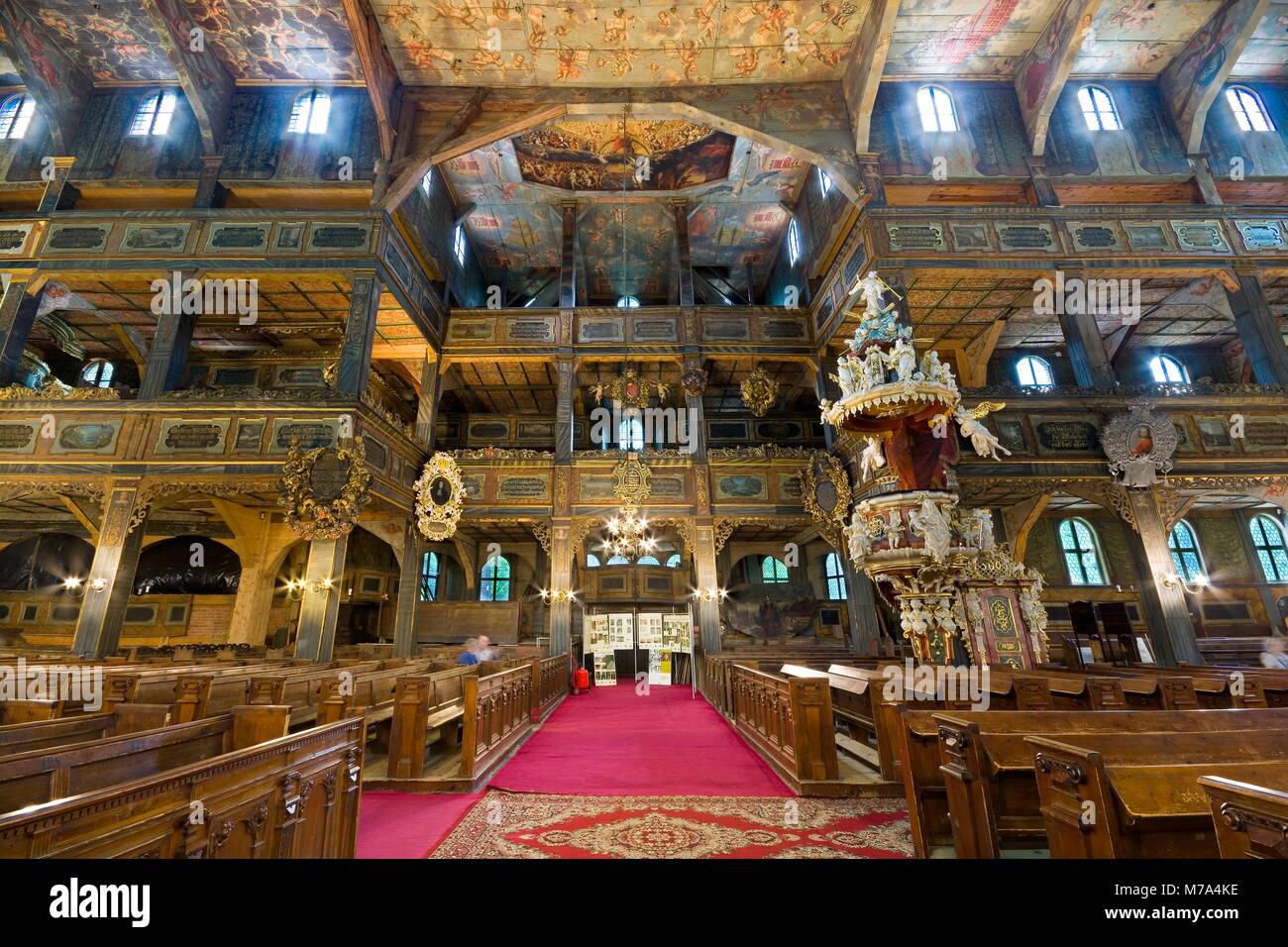 SWIDNICA, POLAND - JULY 05, 2017: Interior of the Protestant Church of ...