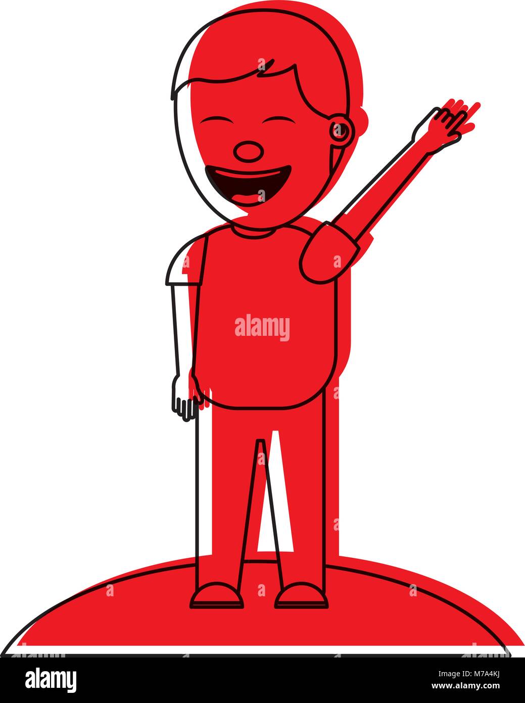 young cartoon smiling man enjoy Stock Vector Image & Art - Alamy