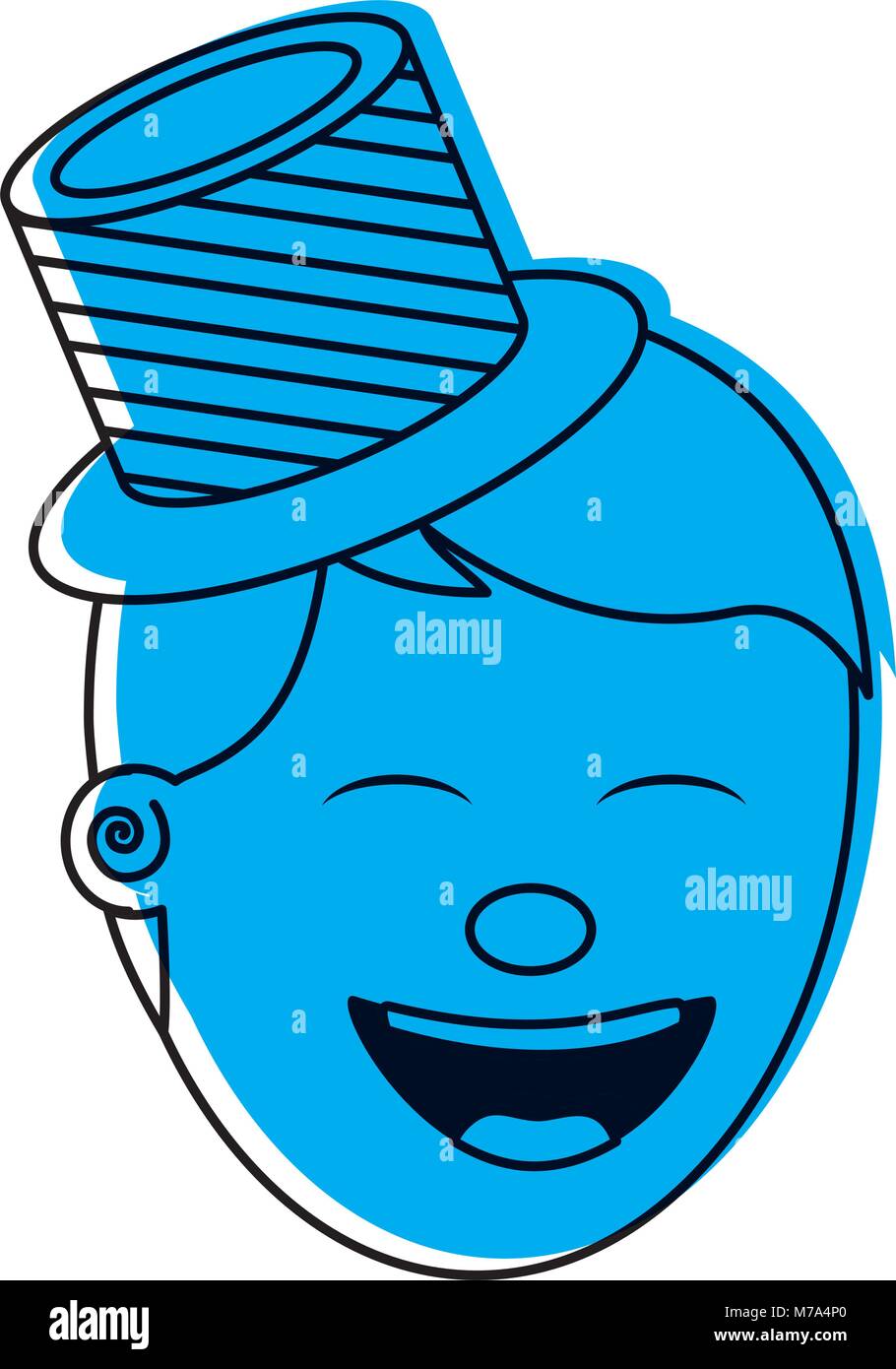 face young man smiling happy character Stock Vector Image & Art - Alamy