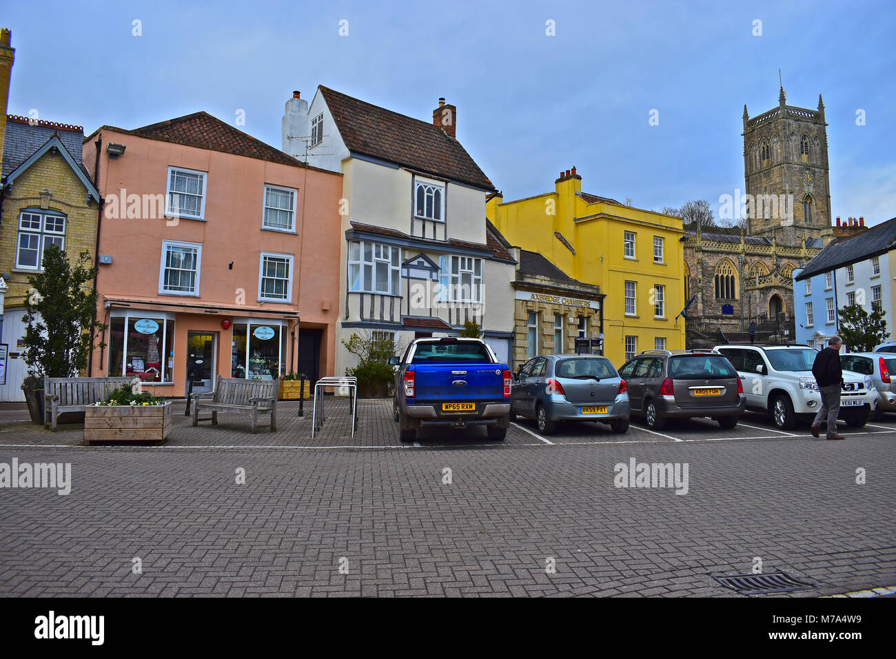 Colourful old buildings around the medieval square in the centre of ...