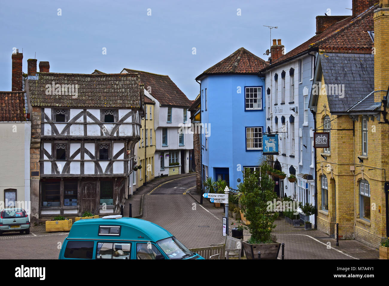 Colourful old buildings around the medieval square in the centre of ...