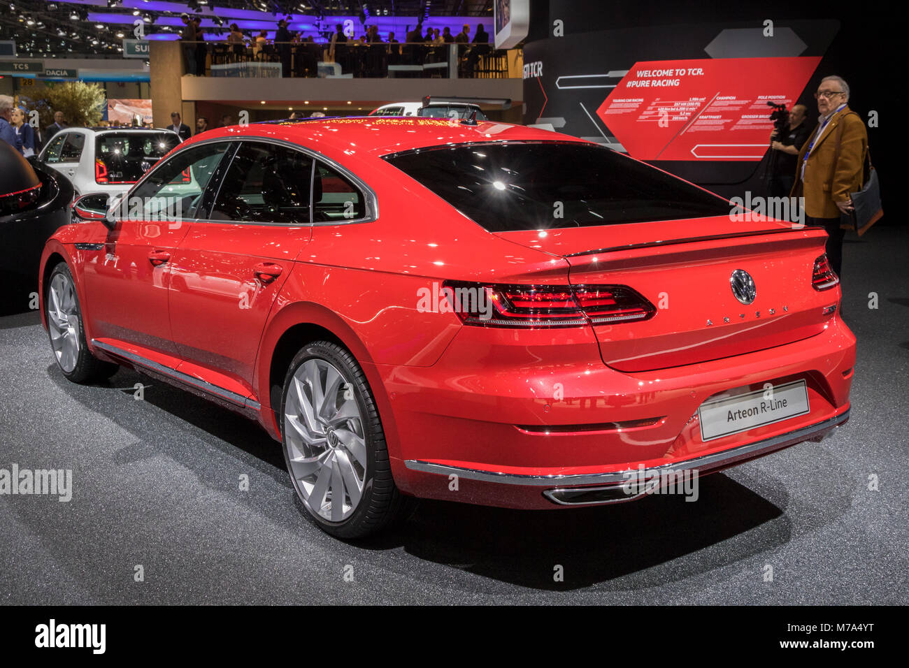 GENEVA, SWITZERLAND - MARCH 6, 2018: Volkswagen Arteon R-Line car ...