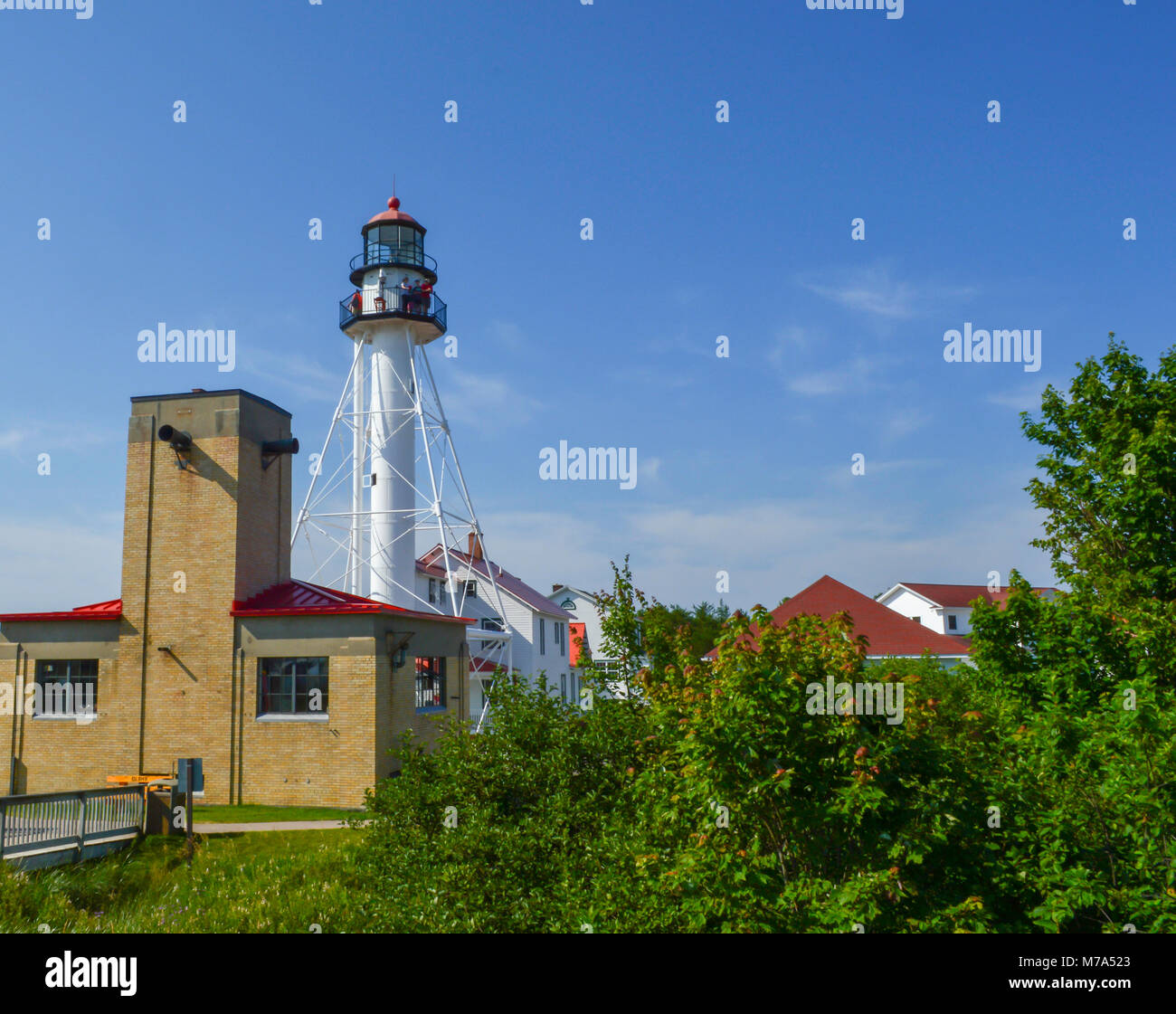 Lighthouse at Whitefish Point, michigan Stock Photo - Alamy