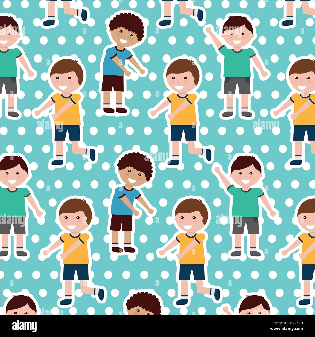 happy cartoon kids background Stock Vector Image & Art - Alamy