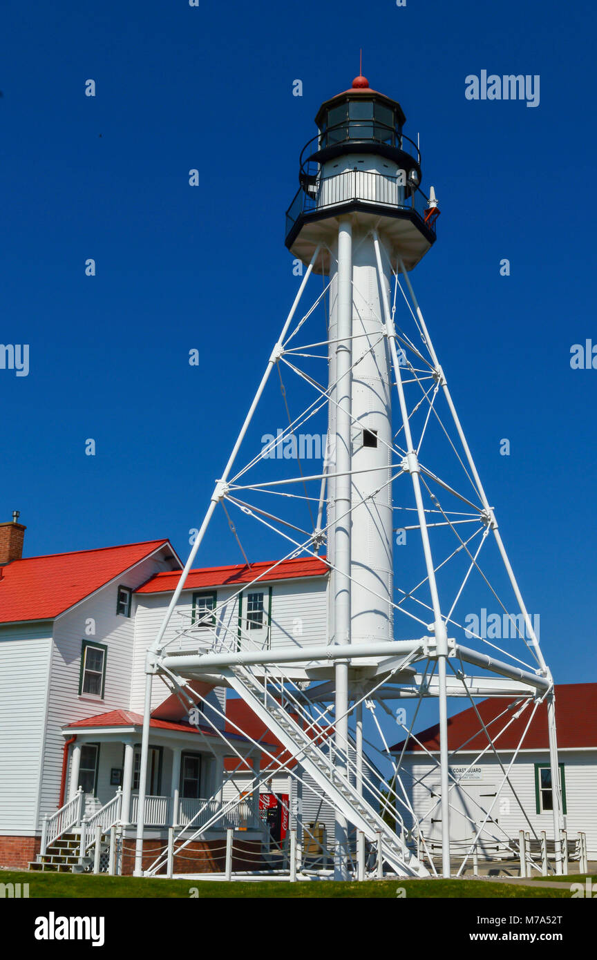 Lighthouse at Whitefish Point, michigan Stock Photo - Alamy