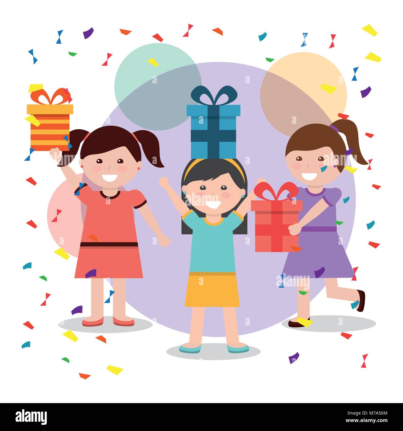 happy kids cartoon Stock Vector Image & Art - Alamy