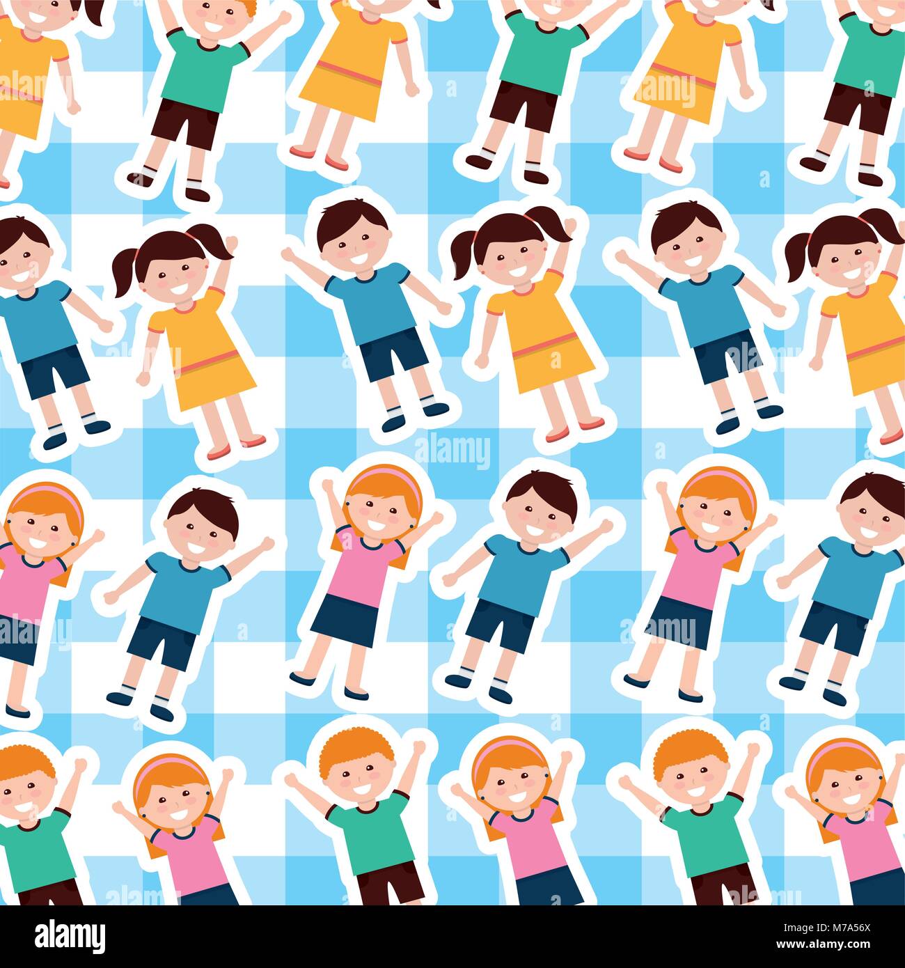 happy cartoon kids background Stock Vector Image & Art - Alamy