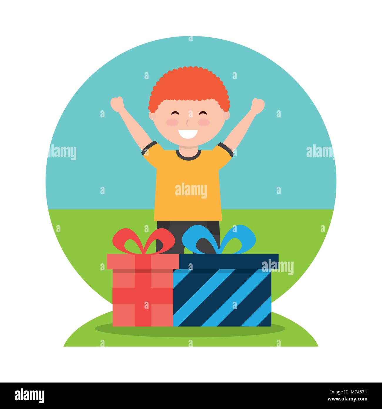 happy kids cartoon Stock Vector Image & Art - Alamy