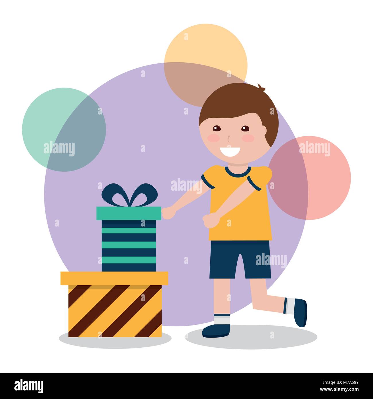 happy kids cartoon Stock Vector Image & Art - Alamy