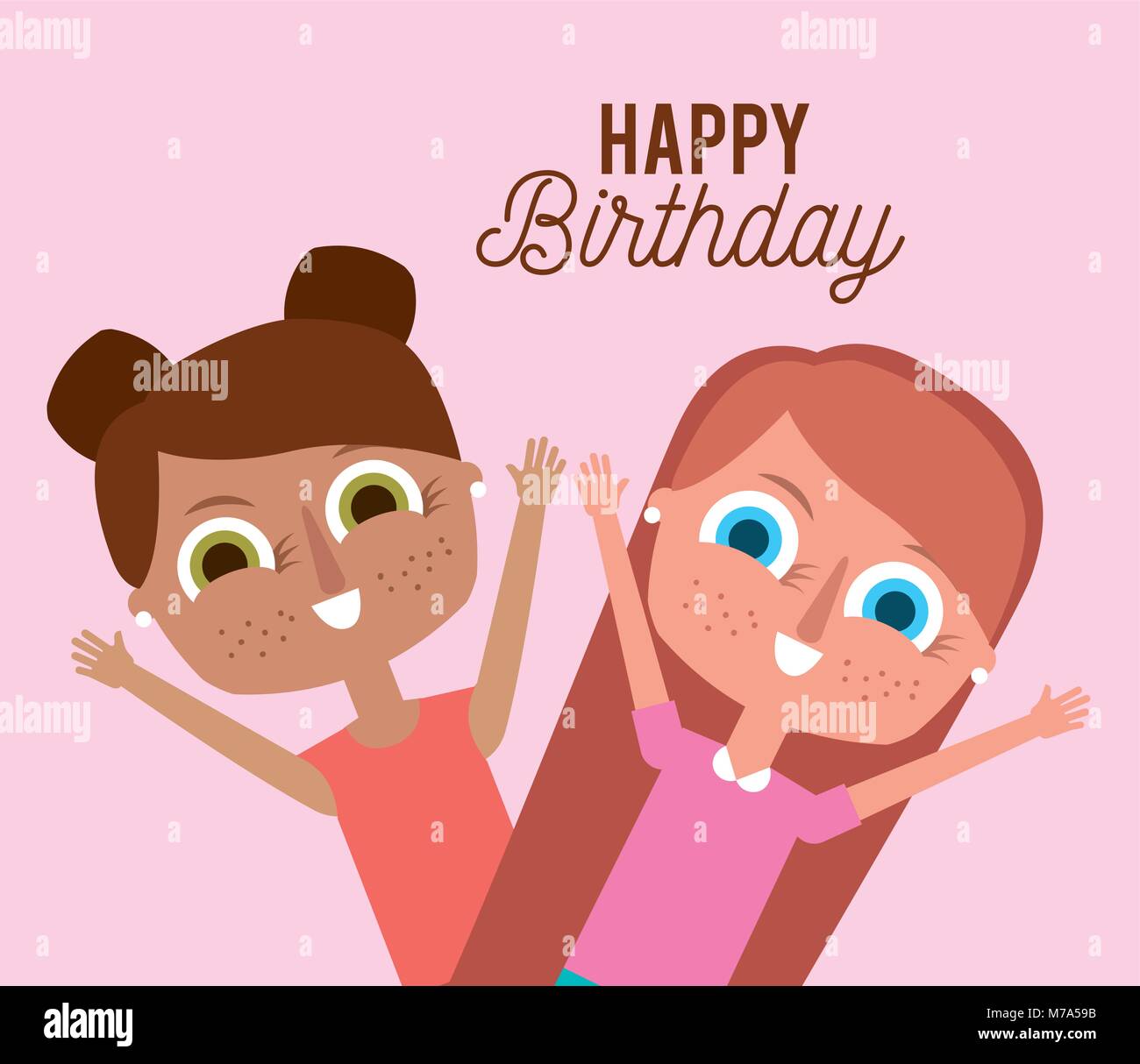 happy kids cartoon Stock Vector Image & Art - Alamy