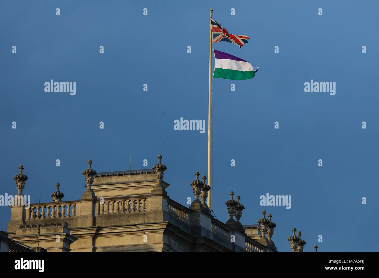 Suffragette flag hi-res stock photography and images - Alamy