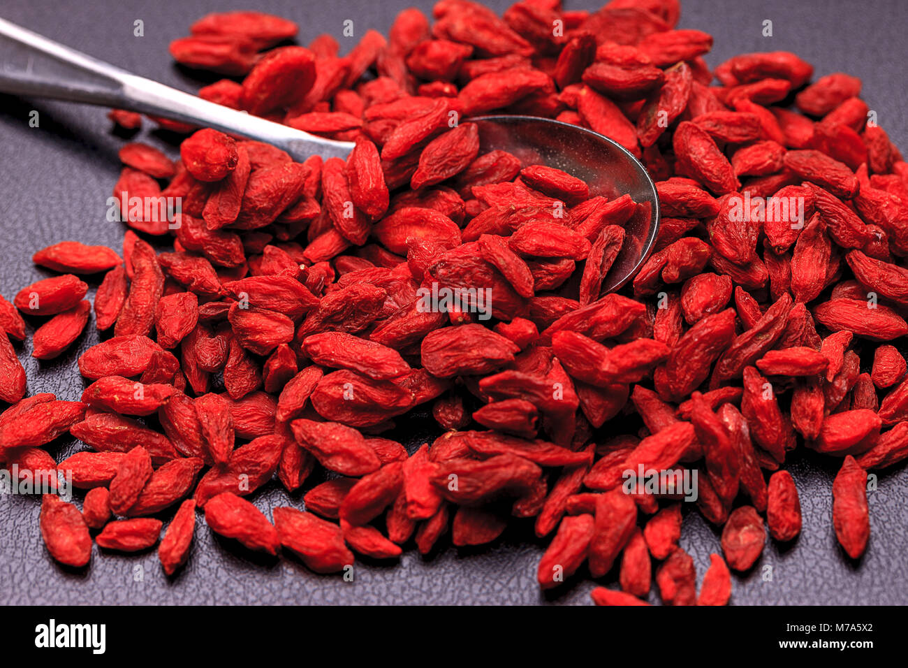 A pile of goji berries otherwise known as wolfberries originally from ...