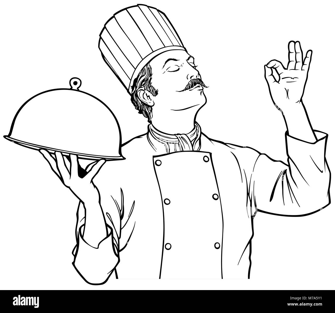 Cook Gesture Delicious Food Stock Vector Image & Art - Alamy