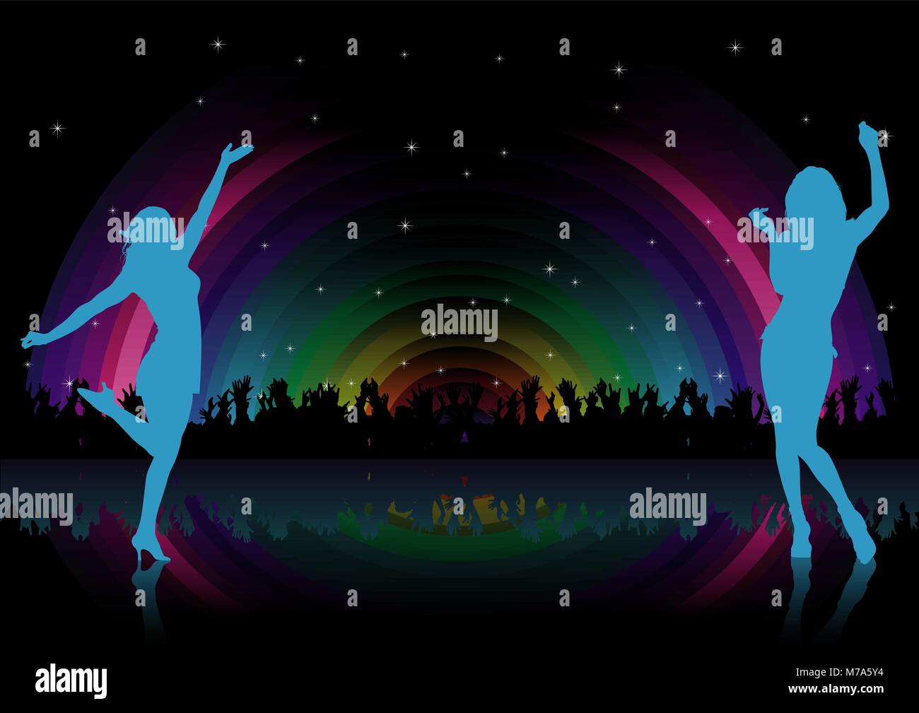 Rainbow Dance Party Stock Vector Image & Art - Alamy