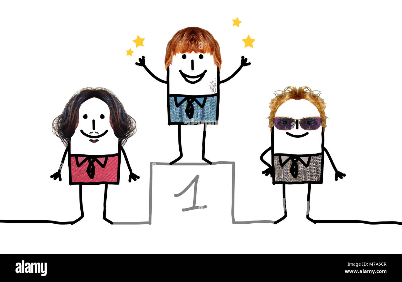 Hand drawn cartoon group Cut Out Stock Images & Pictures - Alamy