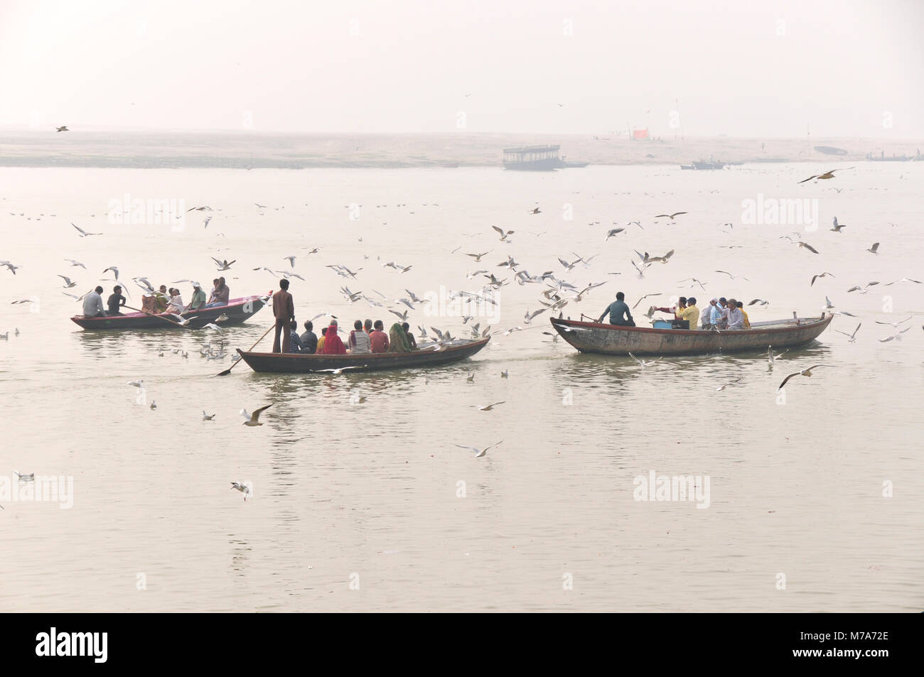 City Of Benares On The Ganges River High Resolution Stock Photography ...