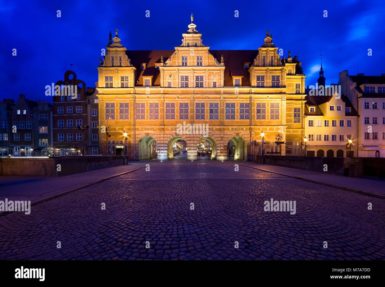 Illuminated Green Gate - formal residence of the Polish monarchs ...