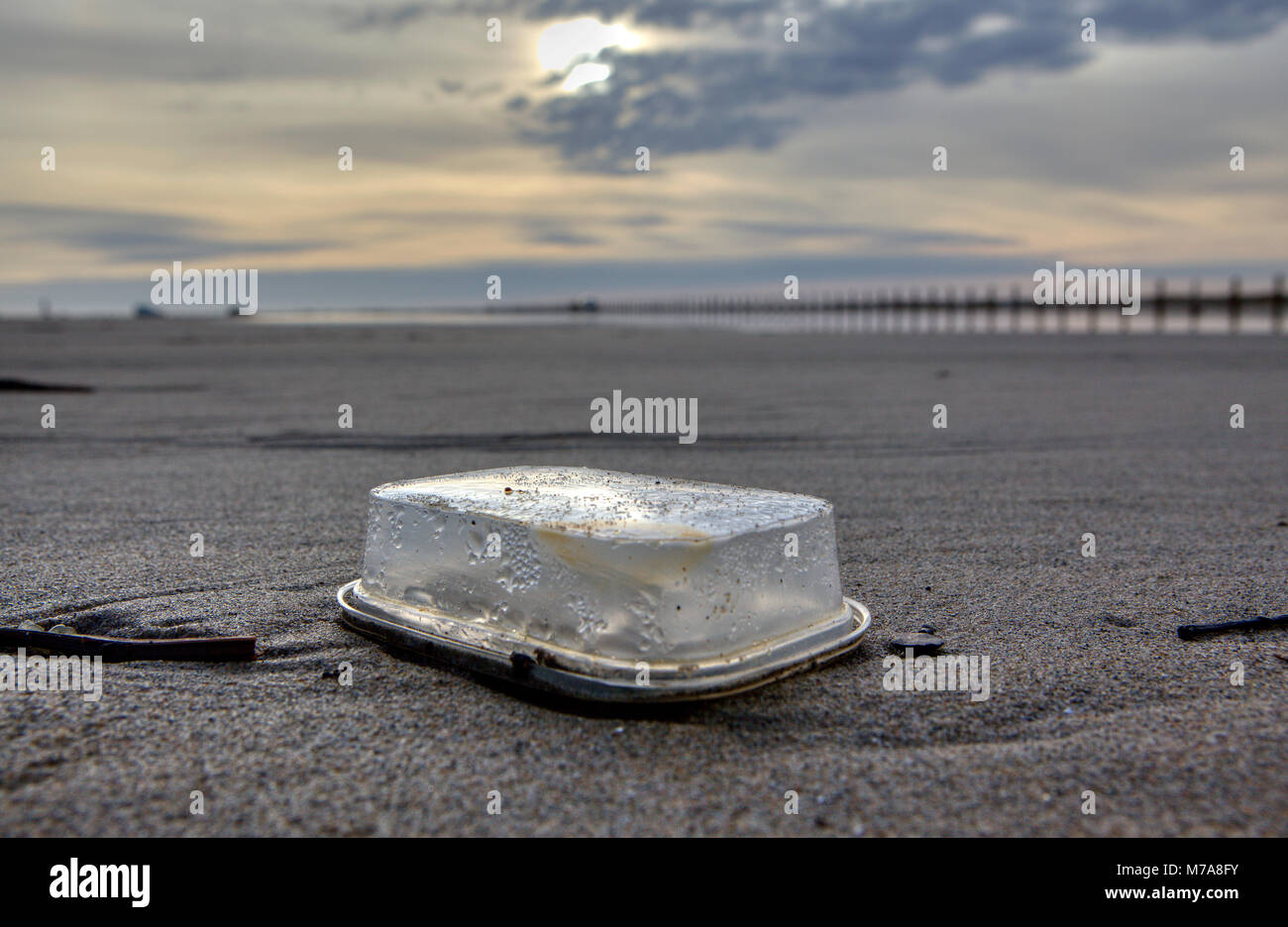 Coastline pollution at Napoleon Beach , Port-Saint-Louis du Rhone ...