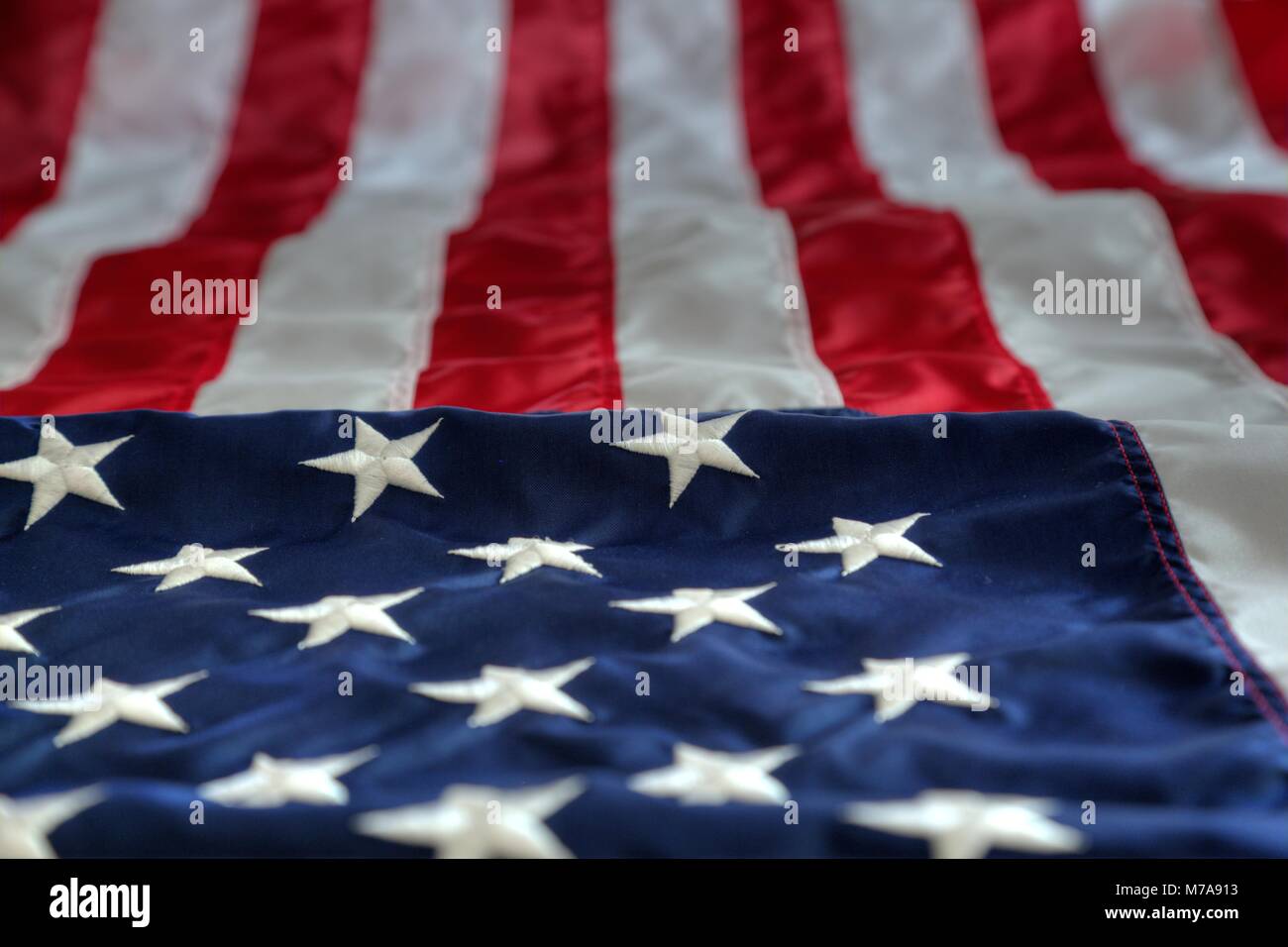 USA flag. American flag. Close-up. Studio shot Stock Photo - Alamy