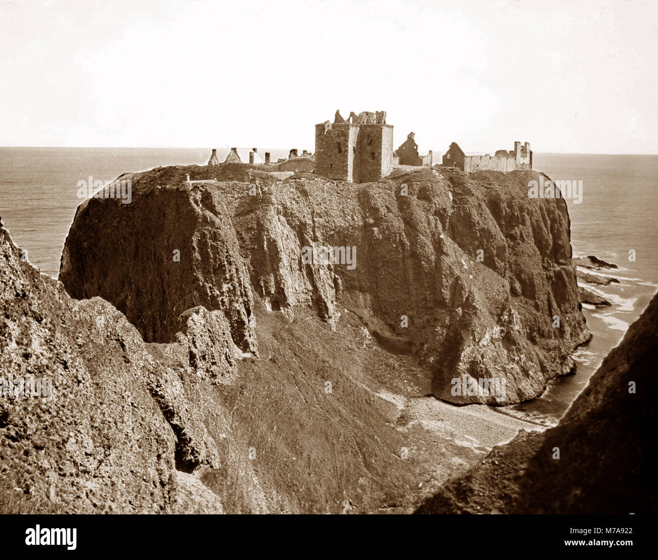 Dunnottar Castle, Victorian period Stock Photo - Alamy