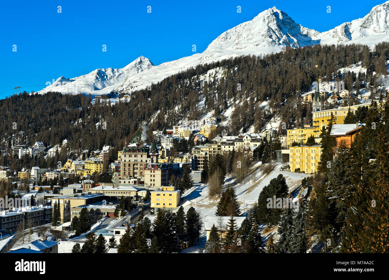 St moritz winter view hi-res stock photography and images - Alamy