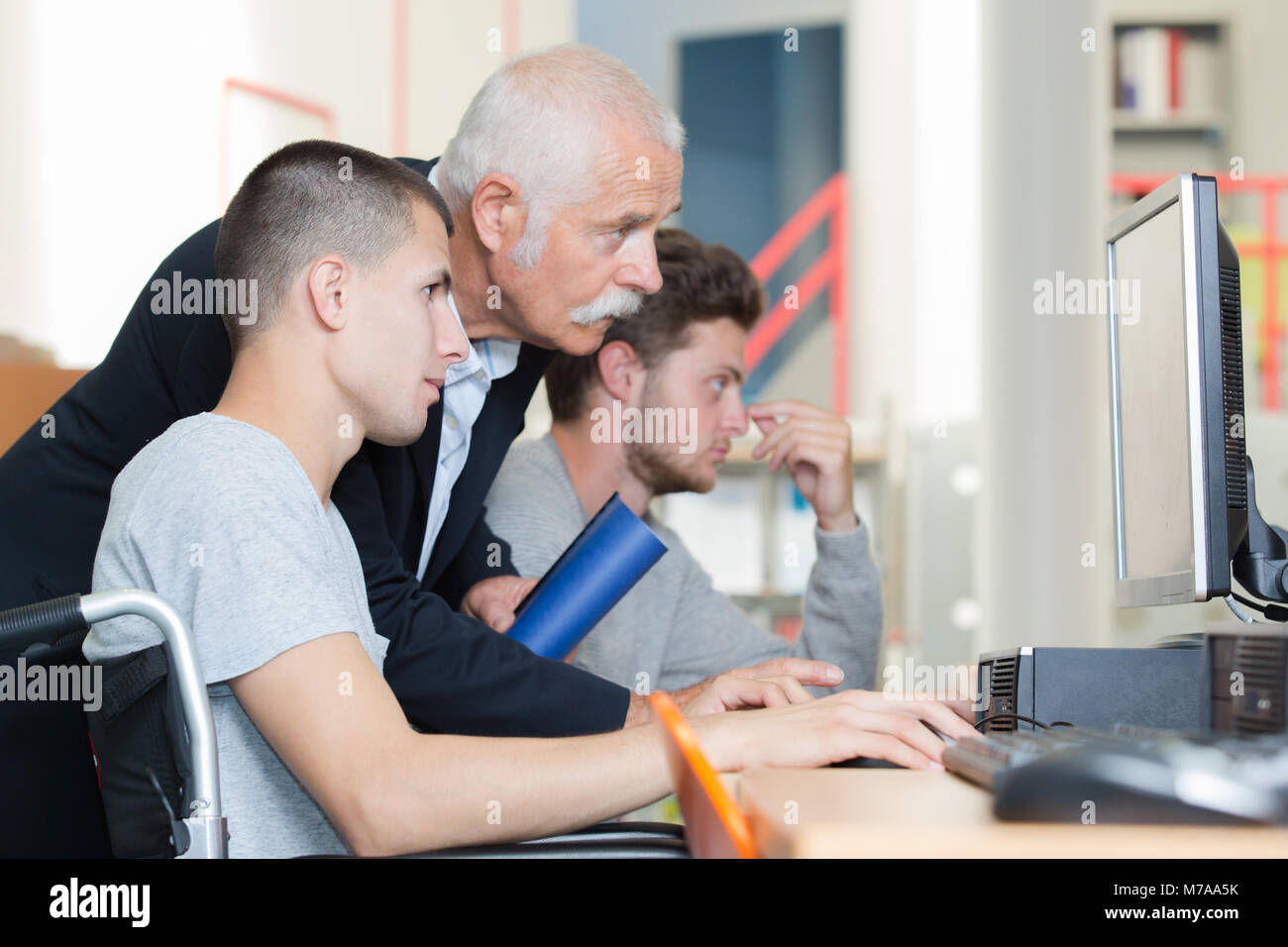 technology and computer teacher Stock Photo - Alamy