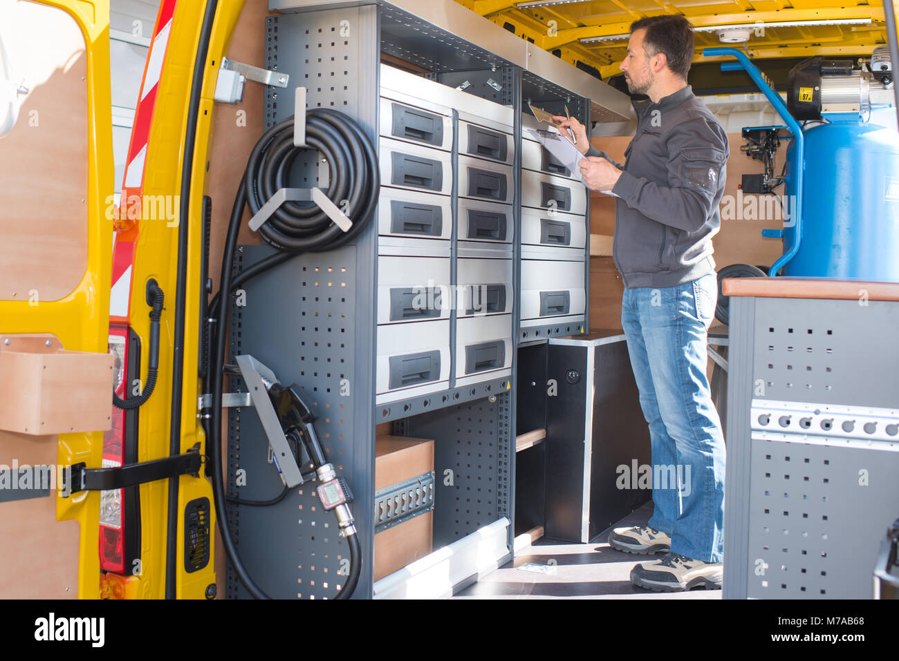 the lineman's van Stock Photo - Alamy
