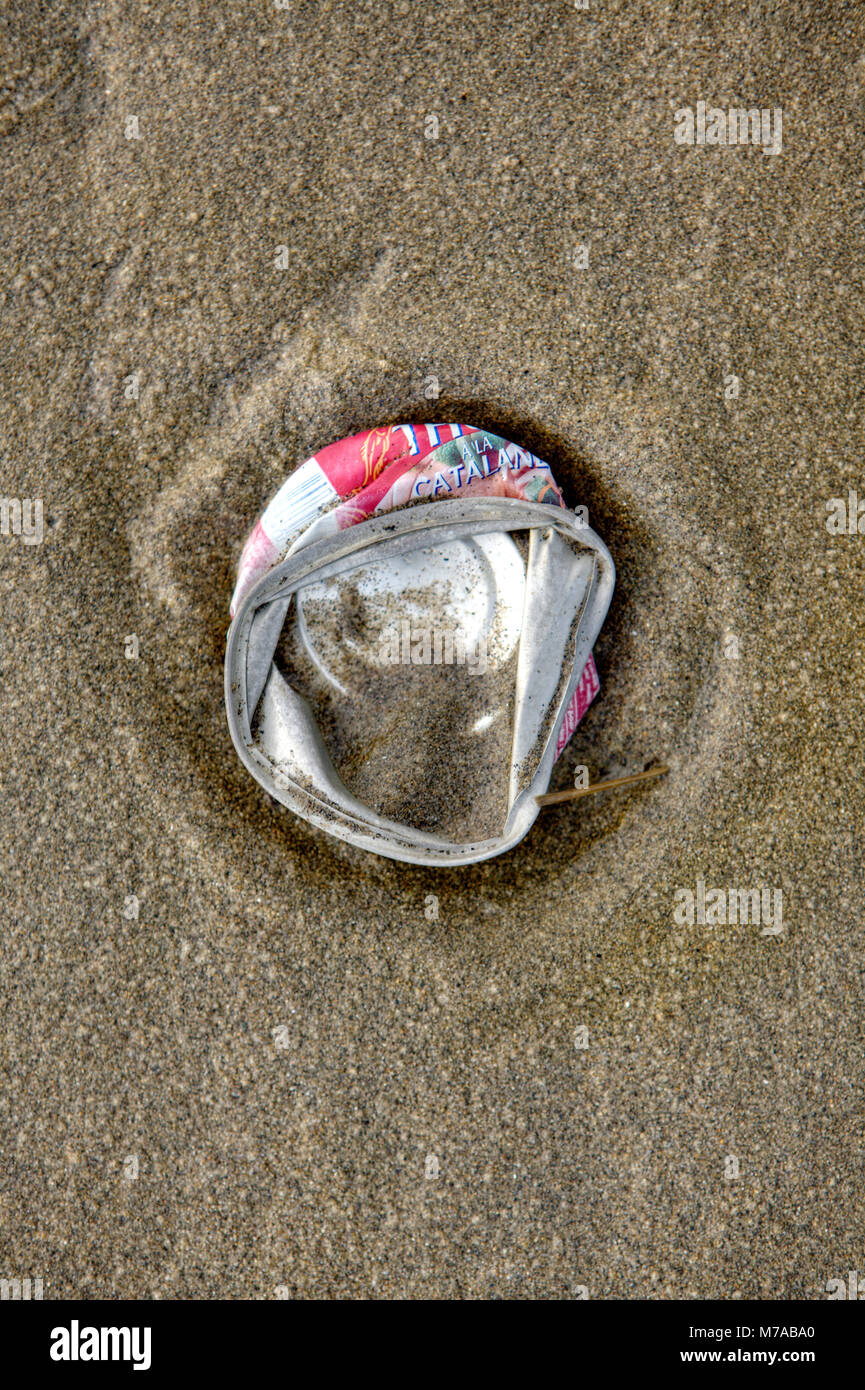 Coastline pollution at Napoleon Beach , Port-Saint-Louis du Rhone ...