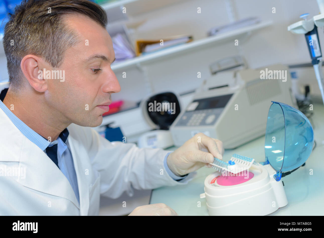 working inside the laboratory Stock Photo - Alamy