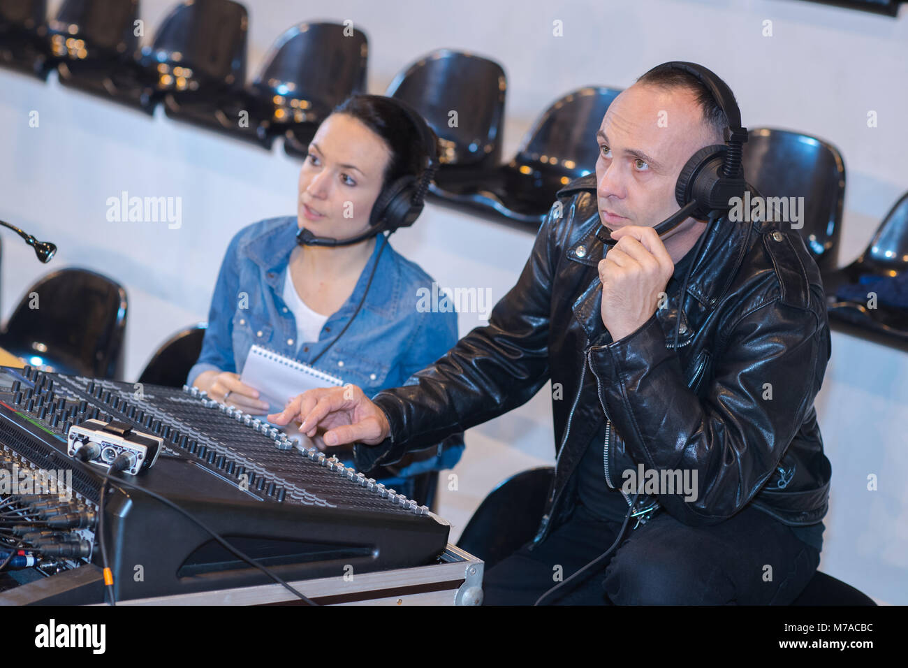 technicians working during performance Stock Photo - Alamy