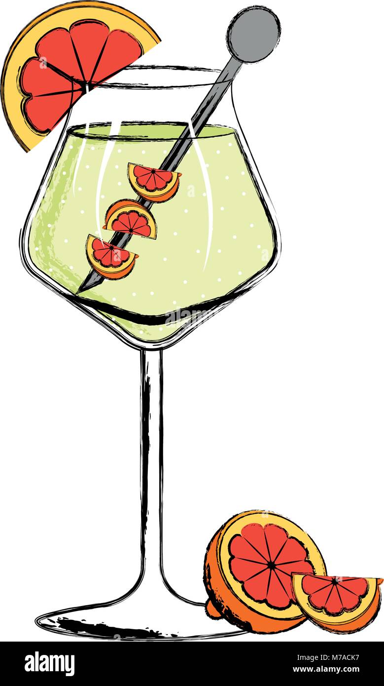 Closeup martini cocktail Stock Vector Images - Alamy