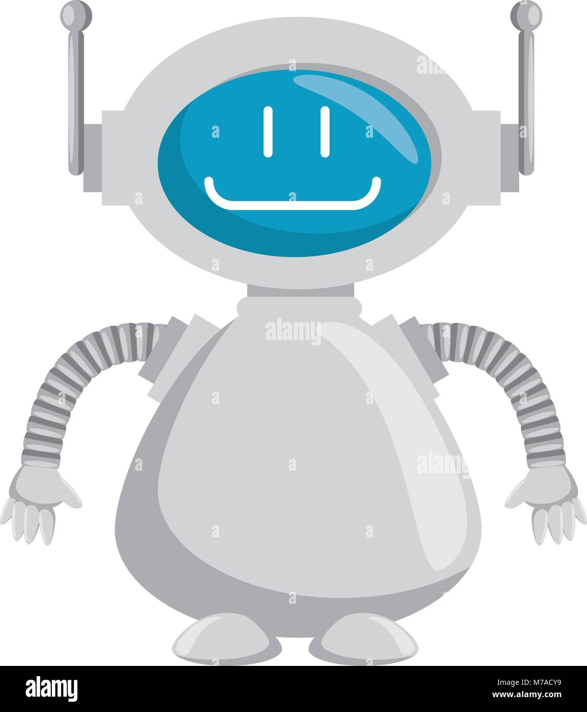 technological robot character icon vector illustration design Stock ...