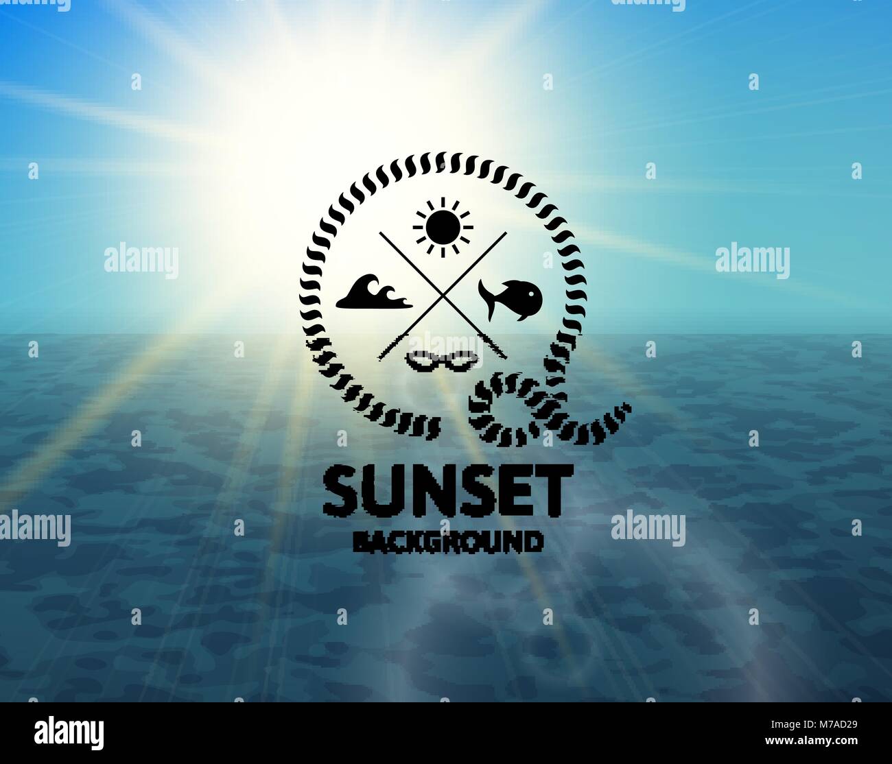 Surface sea in sunny Stock Vector Images - Alamy