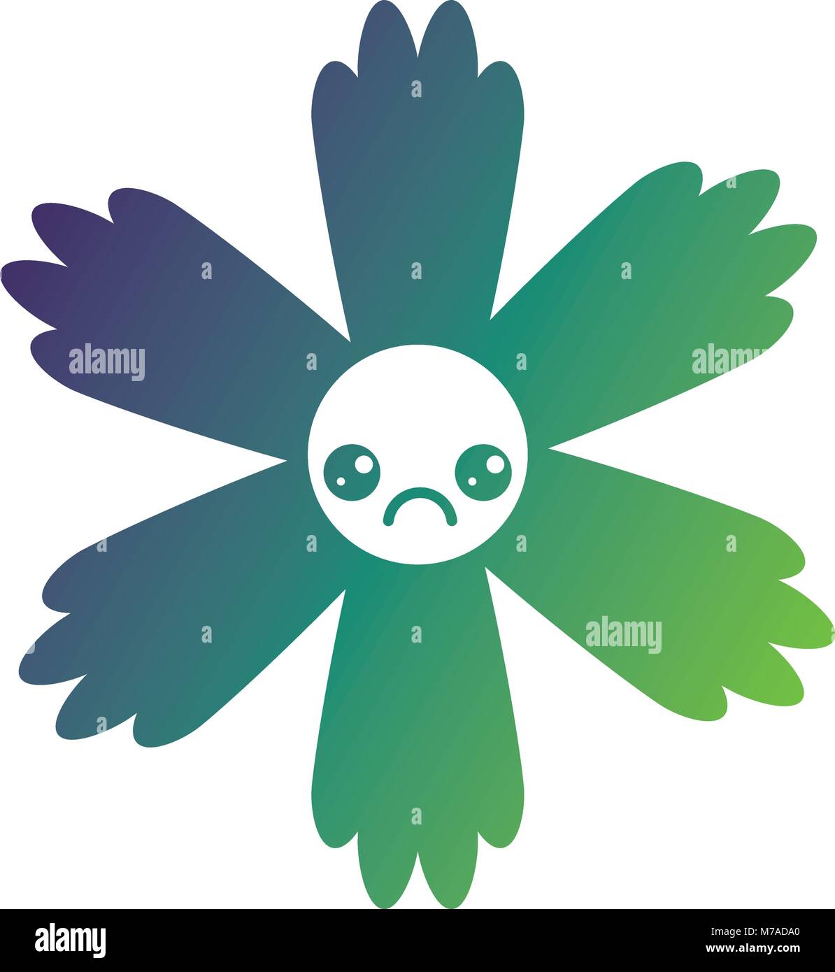 cute flower kawaii cartoon gradient color Stock Vector Image & Art - Alamy