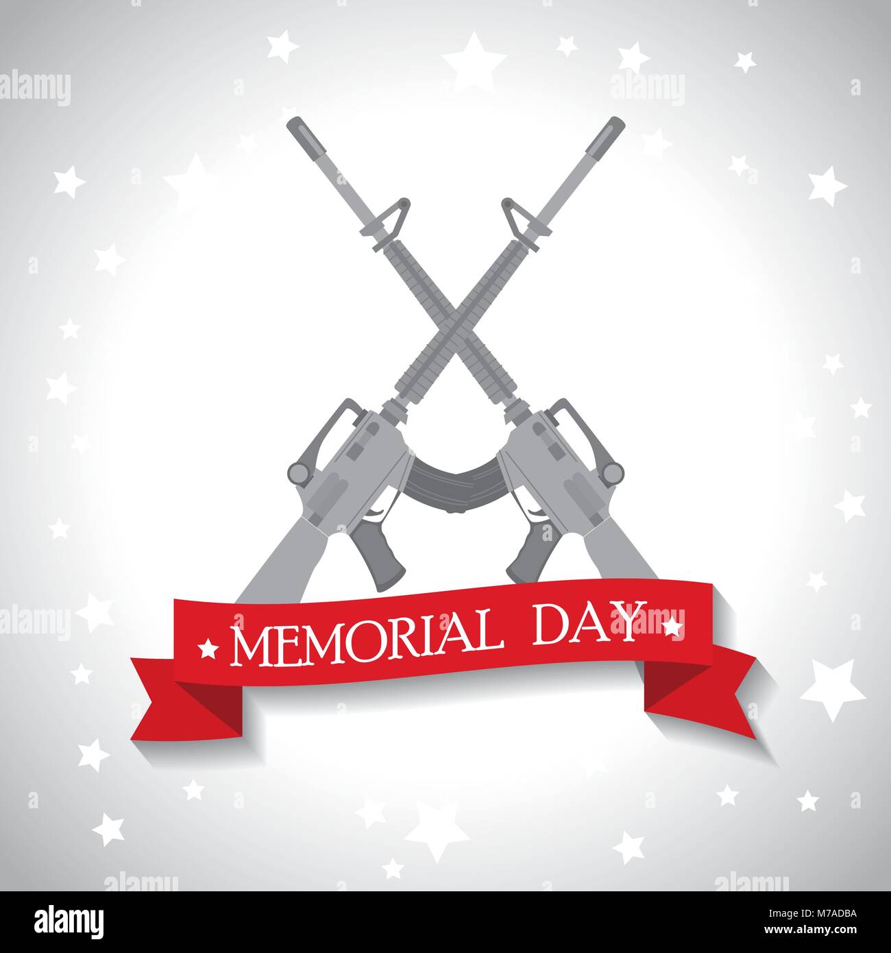 memorial day card with rifle war Stock Vector Image & Art - Alamy