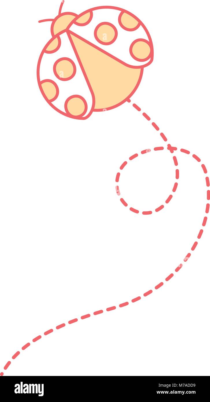 cute flying ladybug animal cartoon Stock Vector Image & Art - Alamy