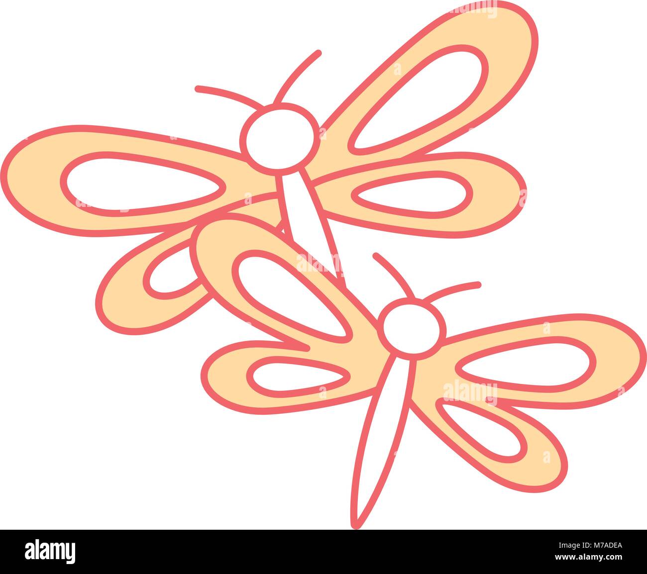 Vector image of dragonflies hi-res stock photography and images - Alamy