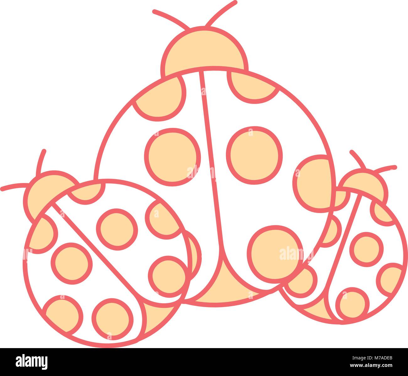 Three ladybugs Stock Vector Images - Alamy