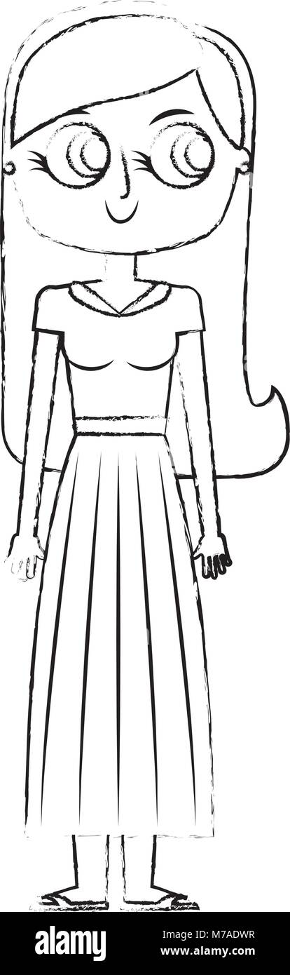 cartoon beauty mother standing character Stock Vector Image & Art - Alamy