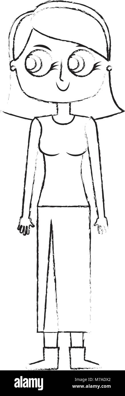 cartoon beauty mother standing character Stock Vector Image & Art - Alamy