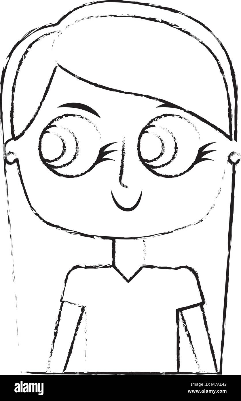 happy cute teen girl daughter cartoon Stock Vector Image & Art - Alamy