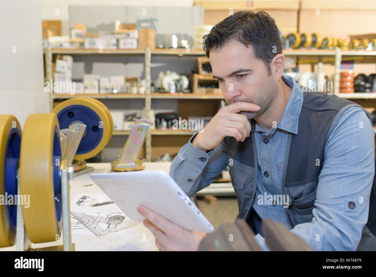 engineer working on project Stock Photo - Alamy