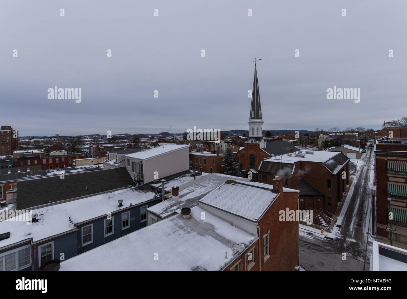 Skyline of North York, Pennsylvania during Winter Stock Photo - Alamy