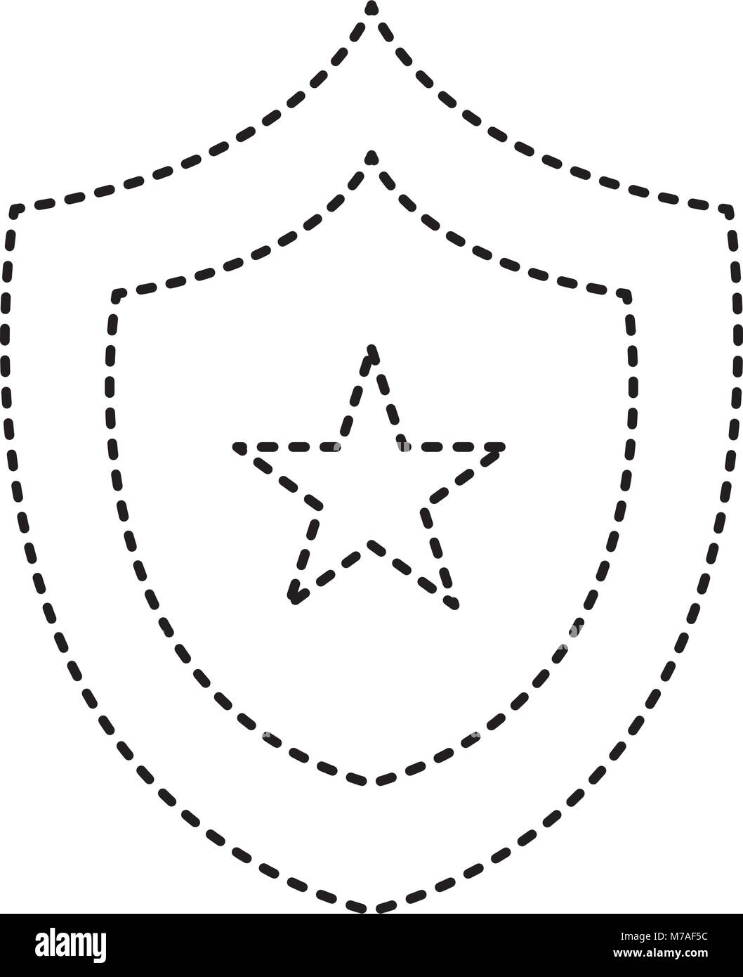 shield with star symbol Stock Vector Image & Art - Alamy