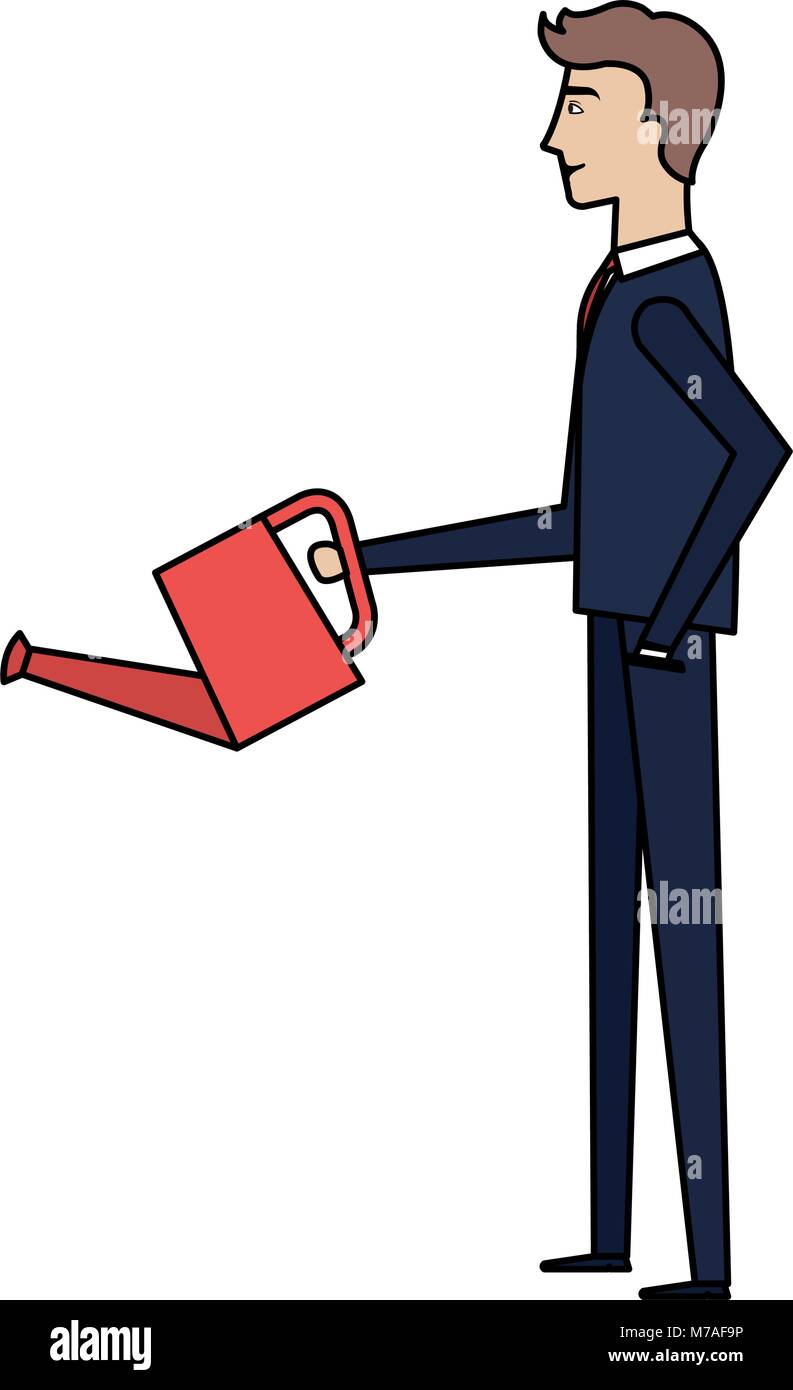 businessman with sprinkler avatar character Stock Vector Image & Art ...