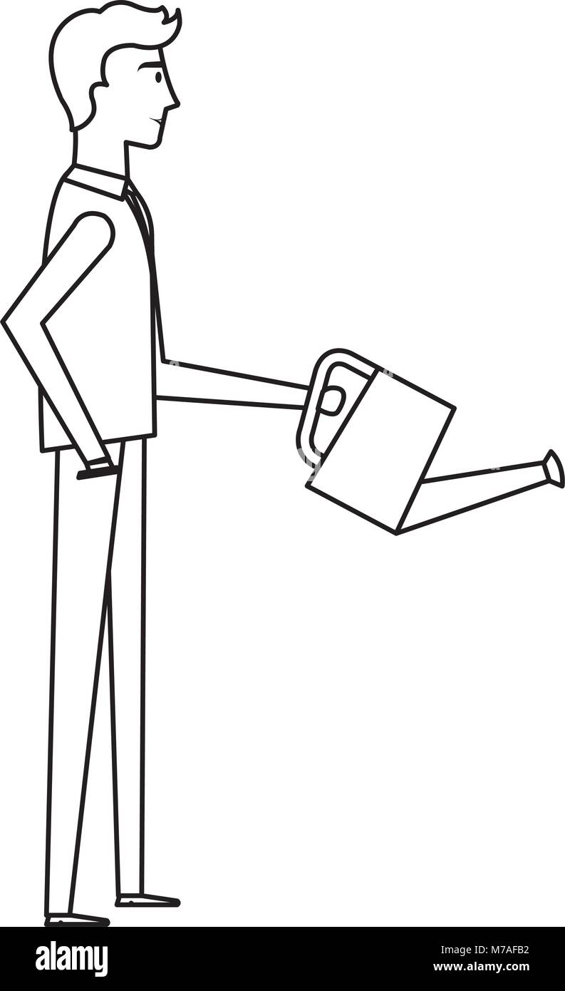 businessman with sprinkler avatar character Stock Vector Image & Art ...