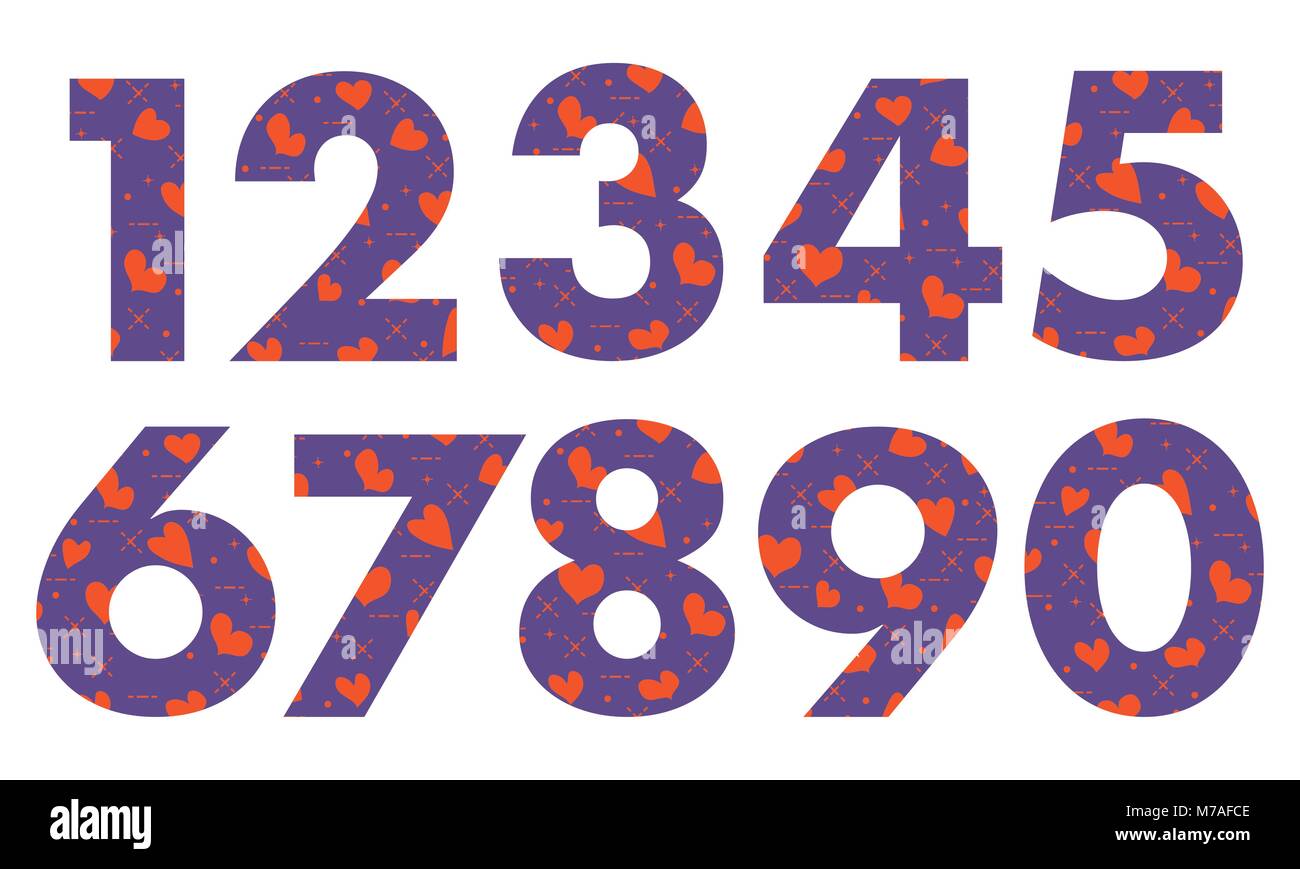 Arabic numerals vector vectors hi-res stock photography and images - Alamy