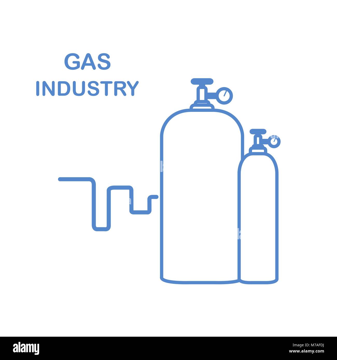 Gas cylinders. Gas industry. Design for poster or print Stock Vector ...