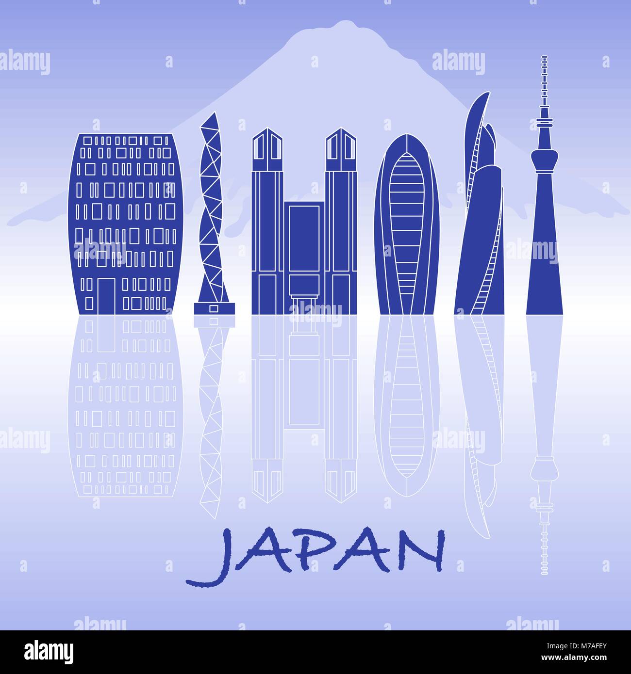 Unusual Japanese architecture. Famous building and skyscrapers ...